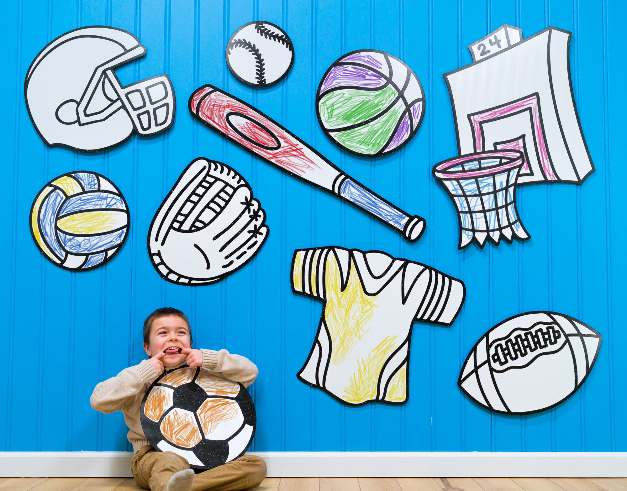 Sports Ball Equipment Set | Wall Art for Creative Kids – DoodleFace